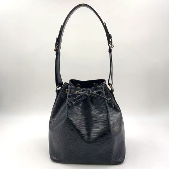 Louis Vuitton | Bags | Louis Vuitton Petit Noir Epi Noir Black Leather ...